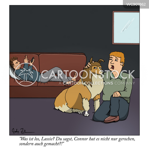 Cartoons und Karikaturen mit Furz