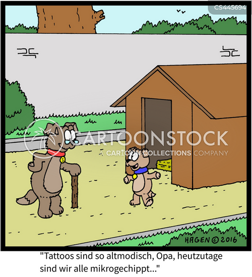Cartoons und Karikaturen mit Haustieridentifikation