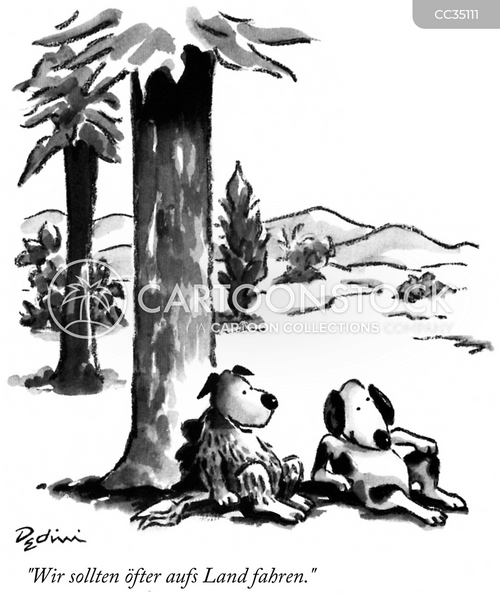 Cartoons und Karikaturen mit Rodung