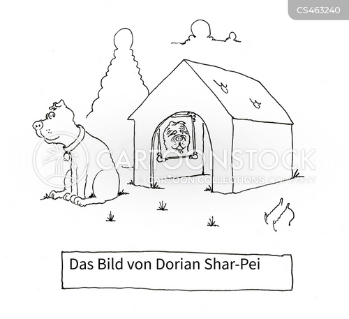 Cartoons und Karikaturen mit Shar Pei