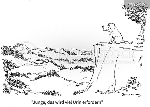 Cartoons und Karikaturen mit Urin