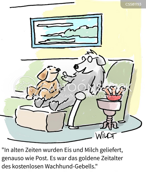 Cartoons und Karikaturen mit Hundegebell