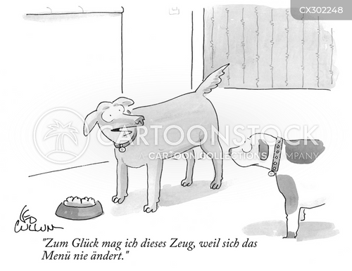 Cartoons und Karikaturen mit Hundebett
