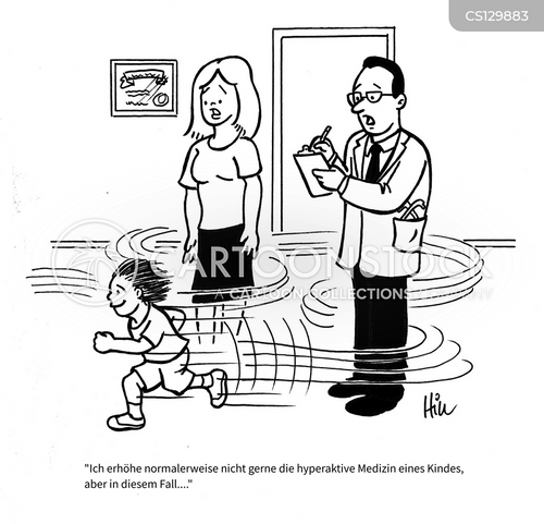 Cartoons und Karikaturen mit Adhs