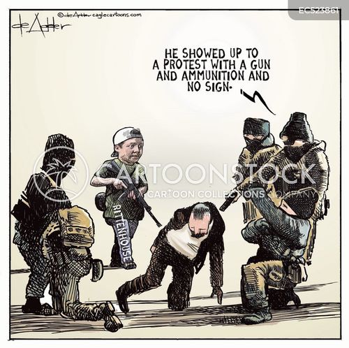 Armed Protest Cartoons and Comics - funny pictures from CartoonStock