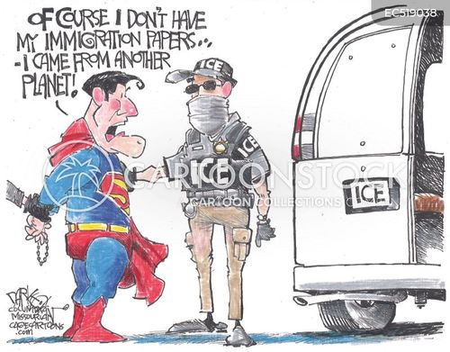 Superman Detained Cartoons and Comics - funny pictures from CartoonStock