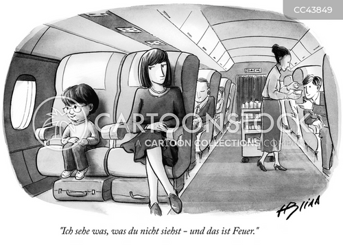 Cartoons und Karikaturen mit Cockpit