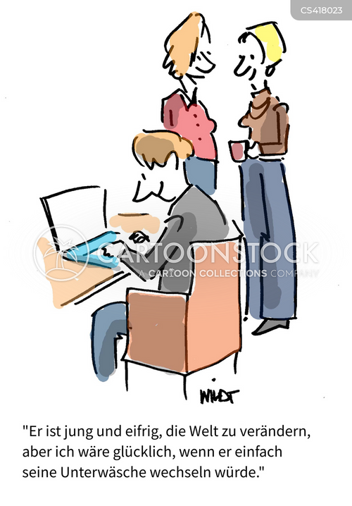 Cartoons und Karikaturen mit Jugendlicher Idealismus