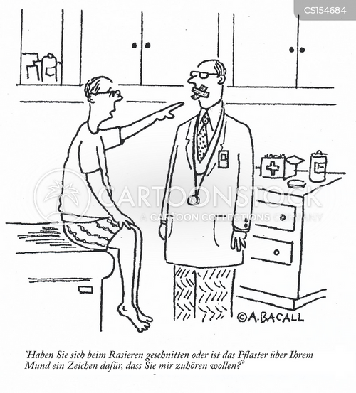 Cartoons und Karikaturen mit Pflaster