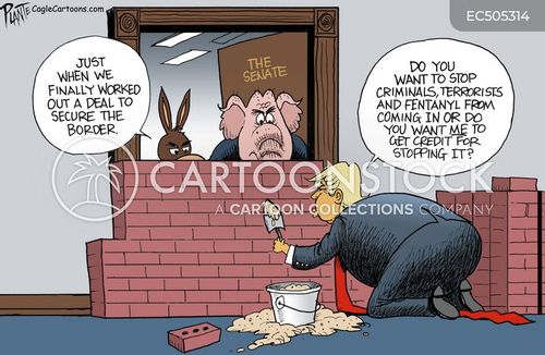 Securing The Border Cartoons and Comics - funny pictures from CartoonStock