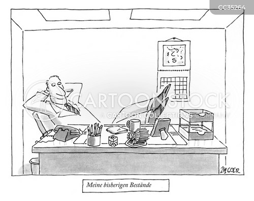 Cartoons und Karikaturen mit Organisationswerkzeuge