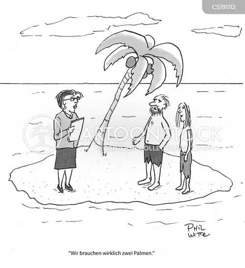 Cartoons und Karikaturen mit Palmen