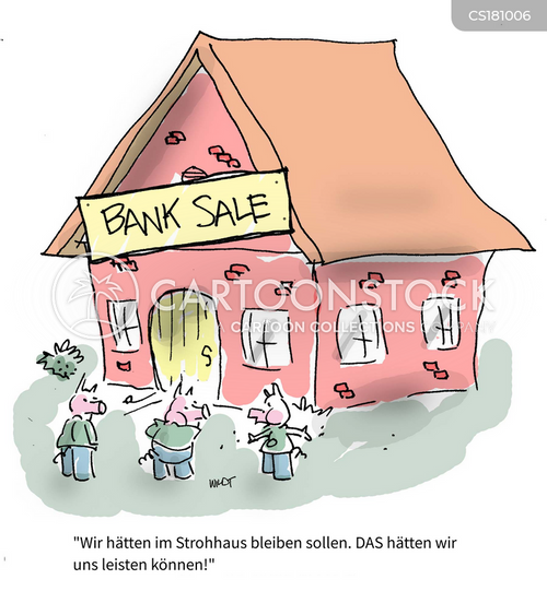 Cartoons und Karikaturen mit Strohhütten