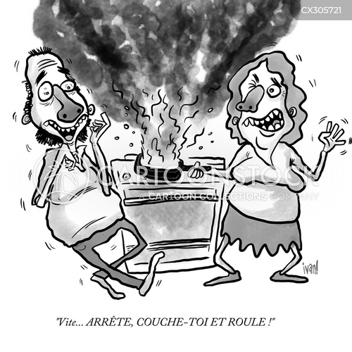 Dessins humoristique et caricaturés avec Exercices D'incendie