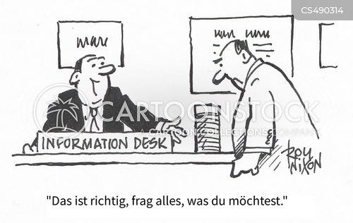 Cartoons und Karikaturen mit Info-schalter