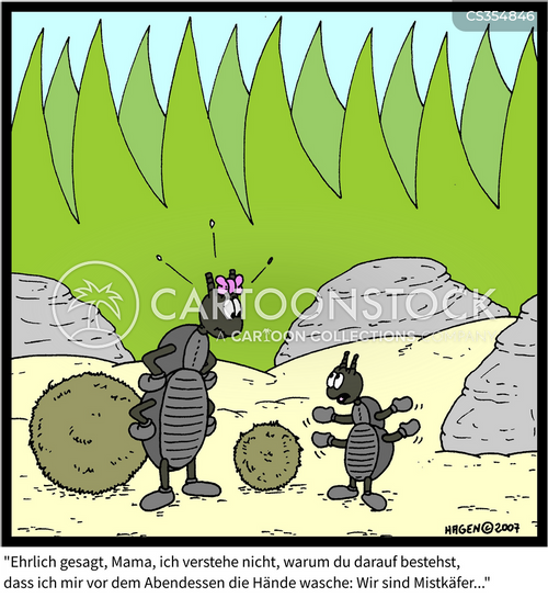 Cartoons und Karikaturen mit Komischer Blick