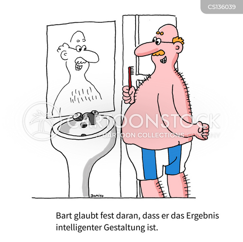 Cartoons und Karikaturen mit Theorie Der Intelligenten Gestaltung