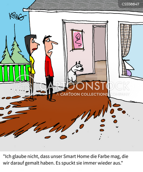 Cartoons und Karikaturen mit Intelligentes Zuhause