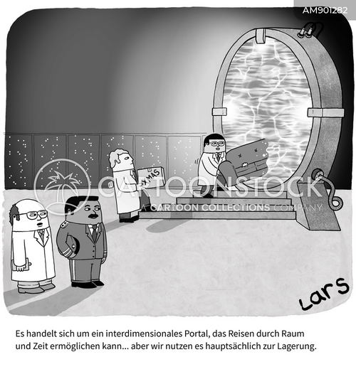 Cartoons und Karikaturen mit Portal-lagerung