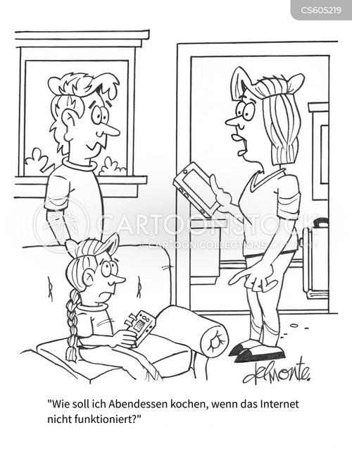 Cartoons und Karikaturen mit Internet