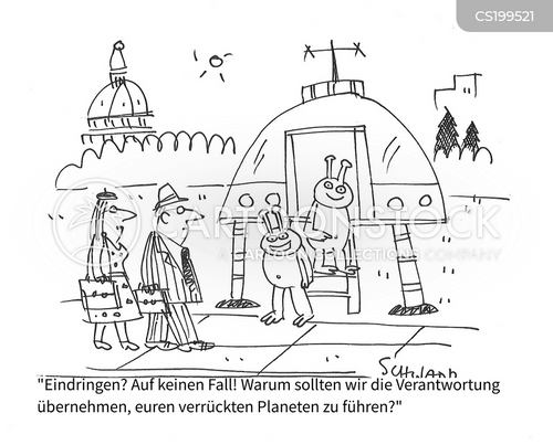 Cartoons und Karikaturen mit Planetare Invasion