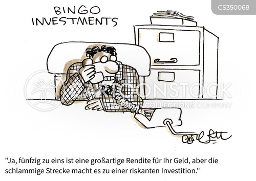 Cartoons und Karikaturen mit Riskante Investition
