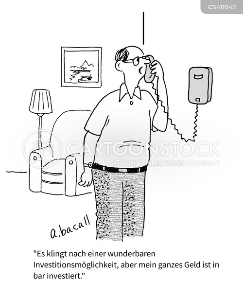 Cartoons und Karikaturen mit Investition