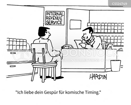 Cartoons und Karikaturen mit Komik Timing