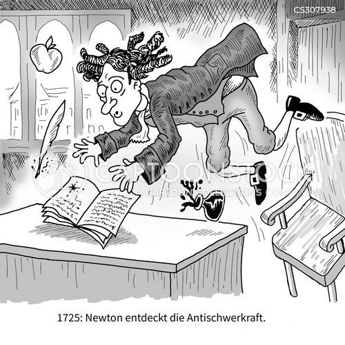 Cartoons und Karikaturen mit Antischwerkraft