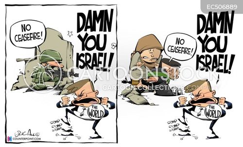 Ceasefire Talk Cartoons and Comics - funny pictures from CartoonStock