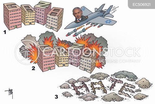 Bombed Gaza Cartoons and Comics - funny pictures from CartoonStock