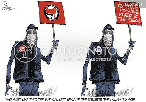 Antifa Claim Cartoons and Comics - funny pictures from CartoonStock