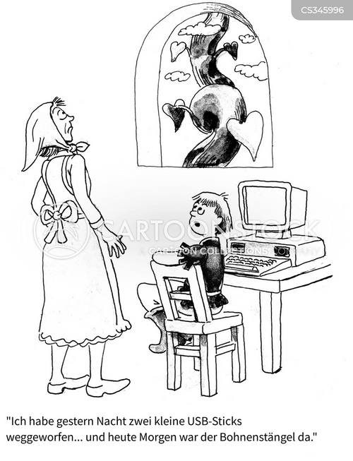 Cartoons und Karikaturen mit Daumen-laufwerk