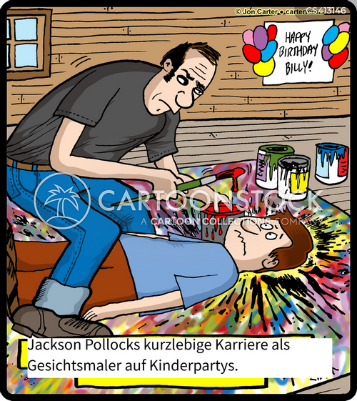 Cartoons und Karikaturen mit Maler