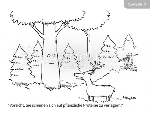 Cartoons und Karikaturen mit Pflanzliches Protein