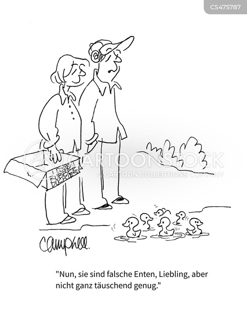 Cartoons und Karikaturen mit Enten