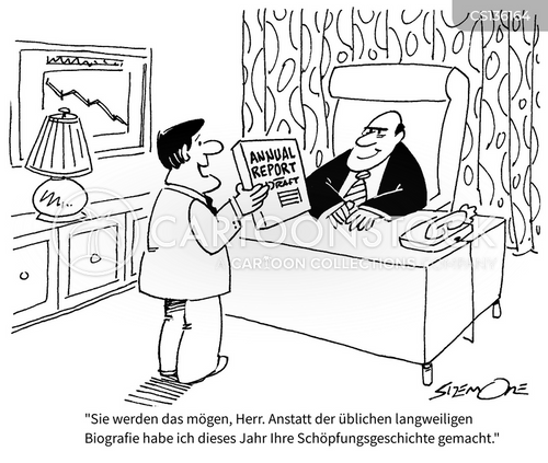 Cartoons und Karikaturen mit Bio