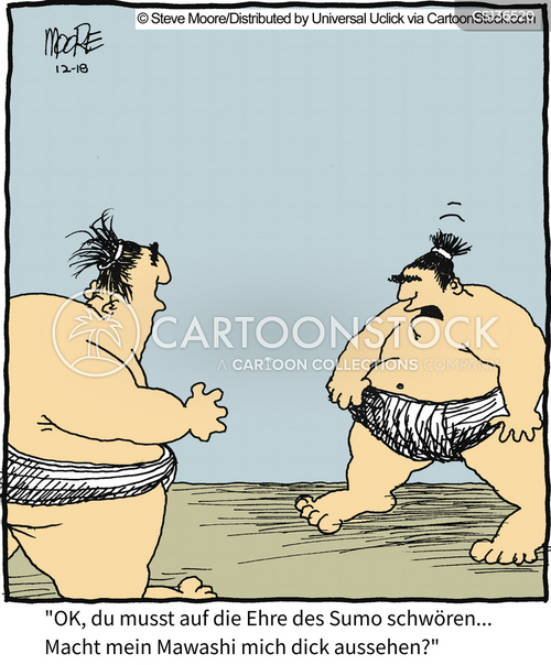 Cartoons und Karikaturen mit Sumo-ehre