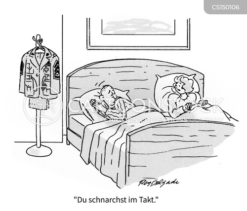 Cartoons und Karikaturen mit Schnarchen