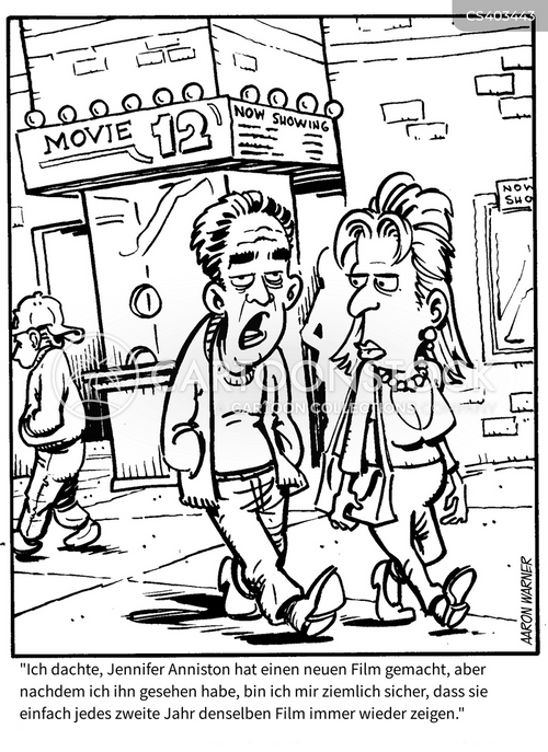 Cartoons und Karikaturen mit Jennifer Aniston