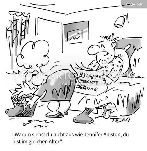 Cartoons und Karikaturen mit Jennifer Aniston