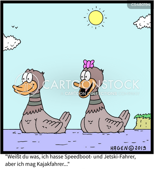 Cartoons und Karikaturen mit Jet-skis