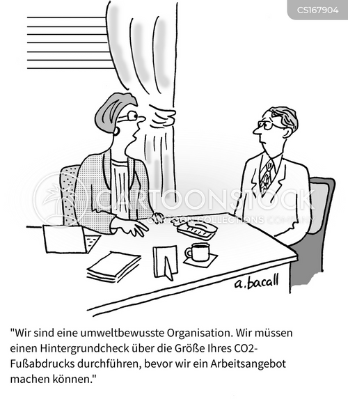 Cartoons und Karikaturen mit Arbeitsplatznachhaltigkeit