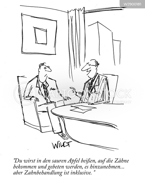 Cartoons und Karikaturen mit Zahn