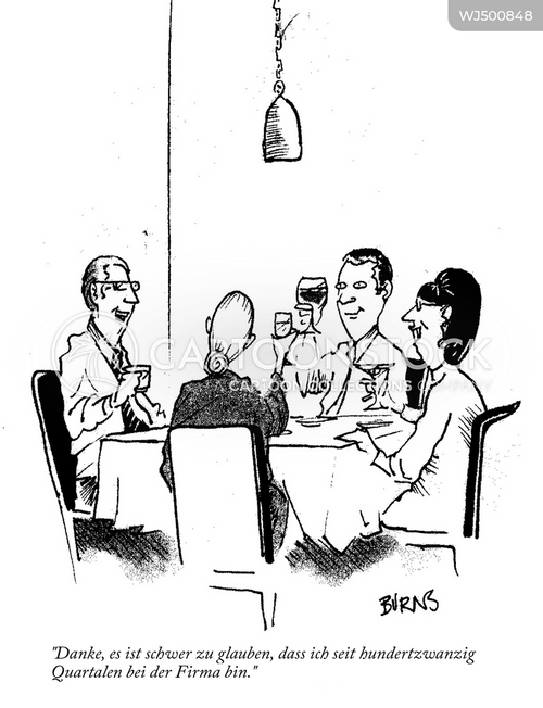 Cartoons und Karikaturen mit Arbeit Dauer