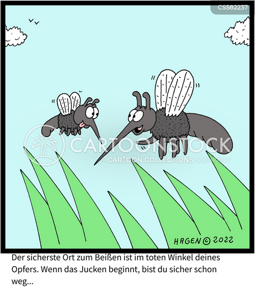 Cartoons und Karikaturen mit Jucken
