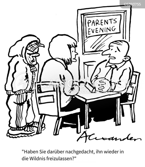 Cartoons und Karikaturen mit Elternabend