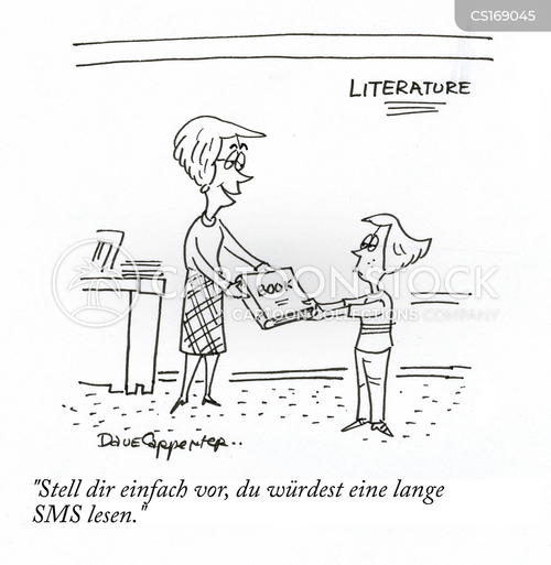 Cartoons und Karikaturen mit Texte