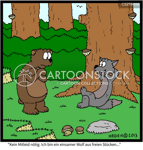 Cartoons und Karikaturen mit Einsamer Wolf