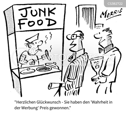 Cartoons und Karikaturen mit Ehrliche Werbung